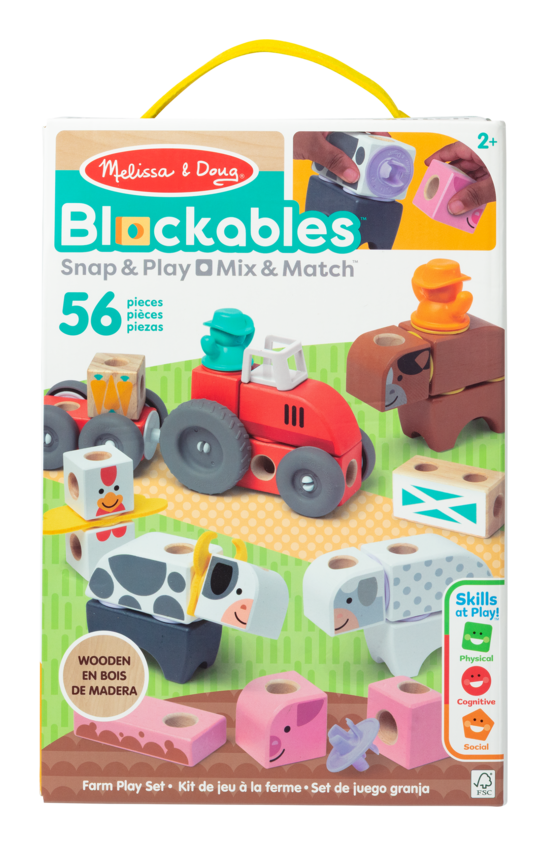 Melissa & Doug - Blockables Farm Building Set - Babyfair Ltd