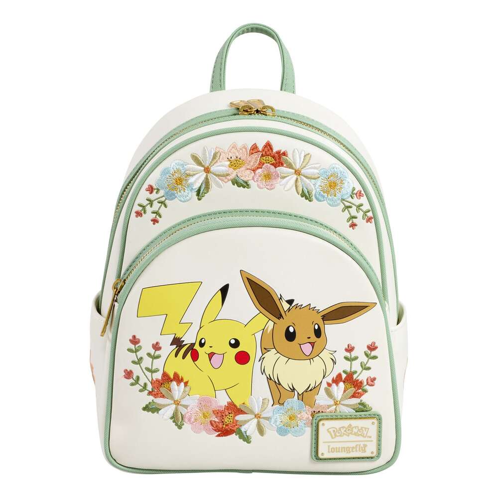 Loungefly - Pokemon Pikachu & Eevee Floral Mini Backpack - Babyfair Ltd