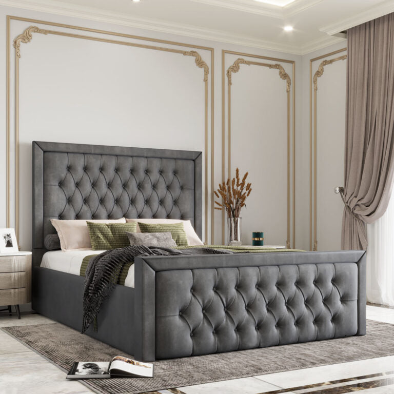 Hilton Bed Frame - Single (3ft) / Slats / Without Mattress - Babyfair Ltd