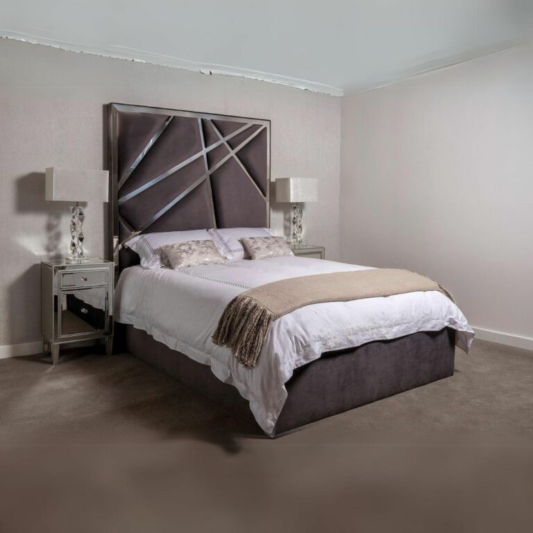 Oliver & Sons The Shard Metal Bed Frame Chrome - Babyfair Ltd