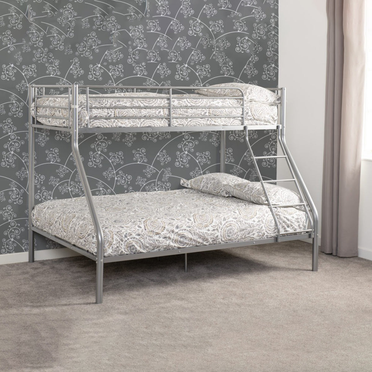Tandi Triple Sleeper Bunk Bed - Silver - Babyfair Ltd